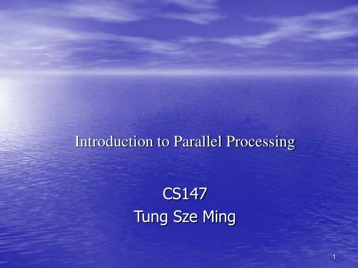 PPT - Introduction to Parallel Processing PowerPoint Presentation, free ...