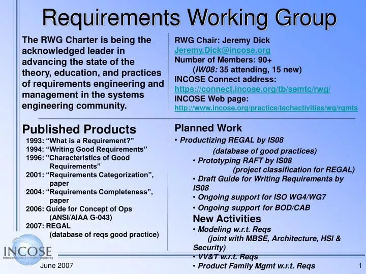PPT - Requirements Working Group PowerPoint Presentation, free download ...