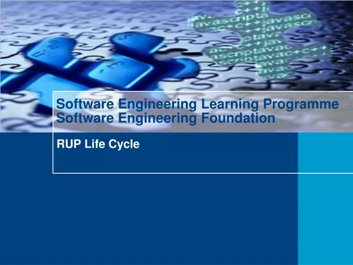 PPT - Software Engineering Learning Programme Software Engineering Foundation PowerPoint ...