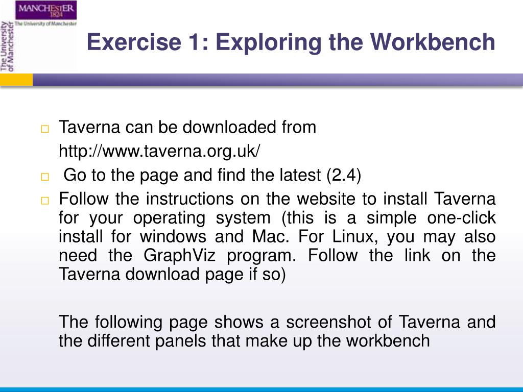 PPT - An Introduction to Designing and Executing Workflows with Taverna ...