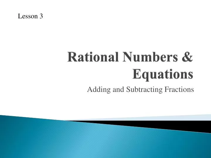 PPT - Rational Numbers & Equations PowerPoint Presentation, free ...