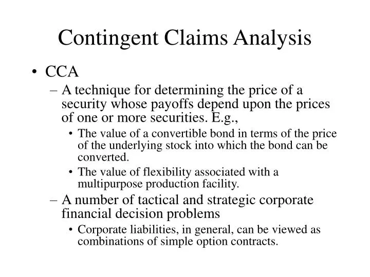 PPT - Contingent Claims Analysis PowerPoint Presentation, free download ...