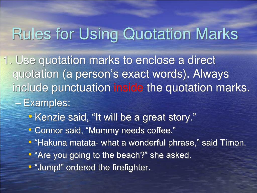 PPT How To Use Quotation Marks Correctly PowerPoint Presentation 