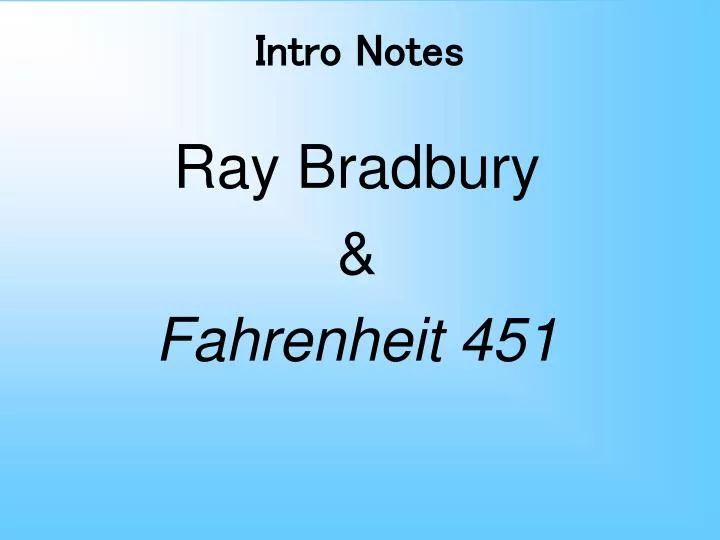 PPT - Intro Notes PowerPoint Presentation, free download - ID:6855298