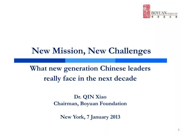 PPT - New Mission, New Challenges PowerPoint Presentation, free ...