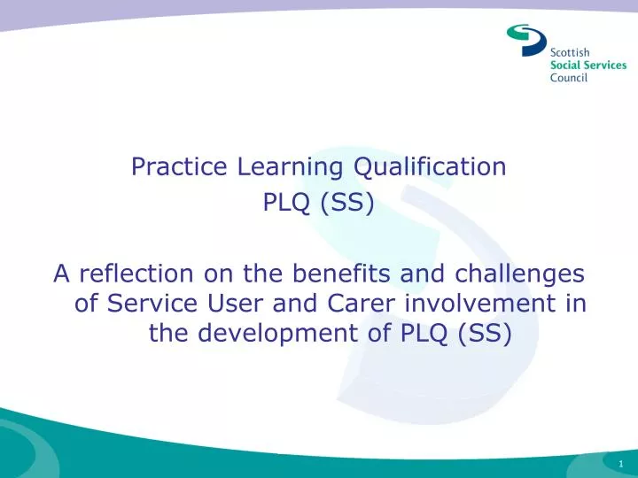 PPT - Practice Learning Qualification PLQ (SS) PowerPoint Presentation ...