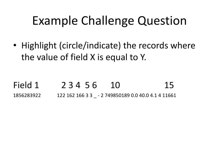 PPT - Example Challenge Question PowerPoint Presentation, free download ...