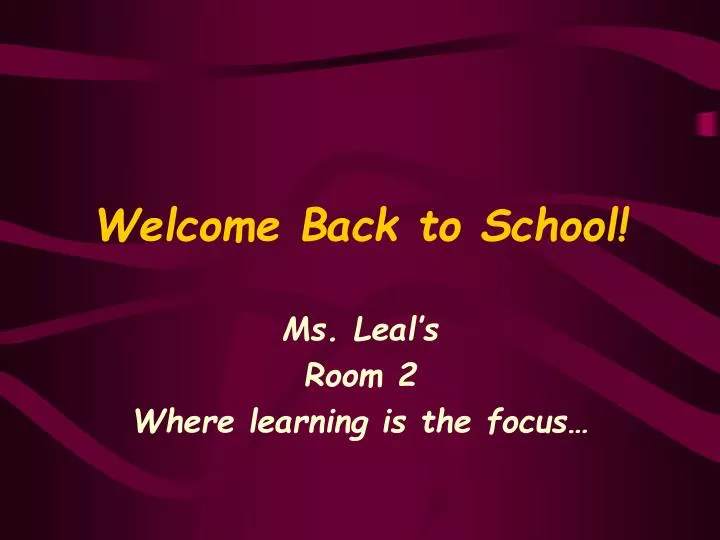 PPT - Welcome Back to School! PowerPoint Presentation, free download ...