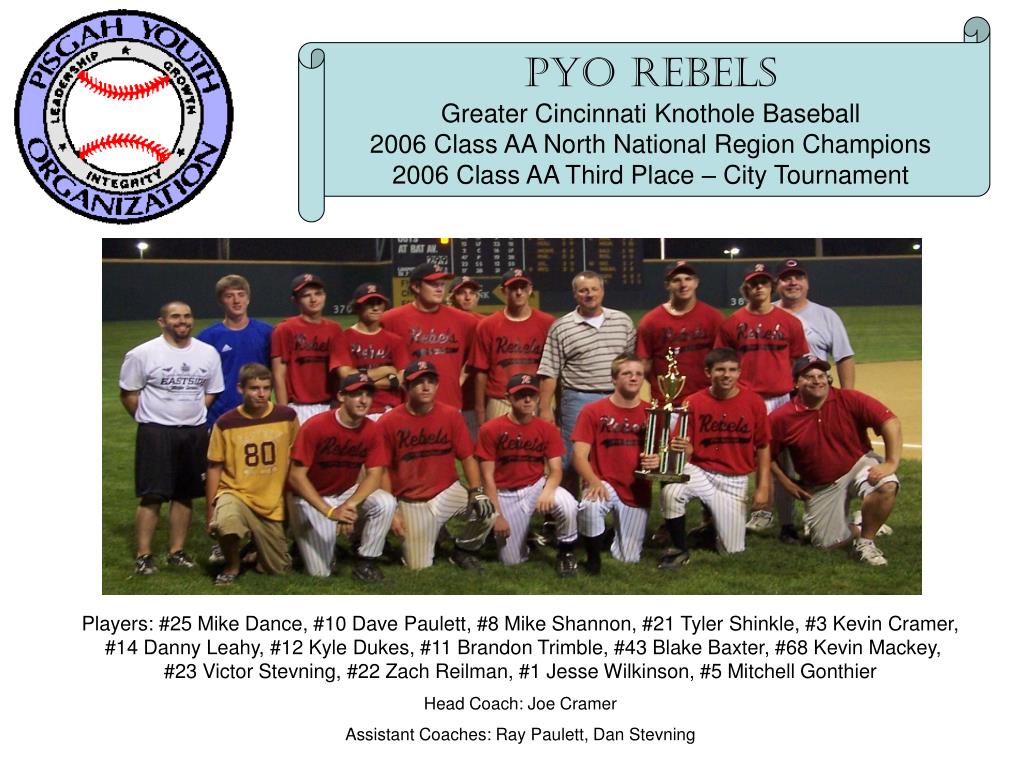 PPT - PYO Rebels Greater Cincinnati Knothole Baseball 2006 Class AA ...