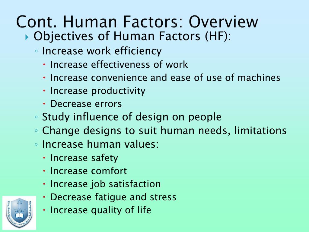 PPT - King Saud University College of Engineering IE – 442: “Human ...