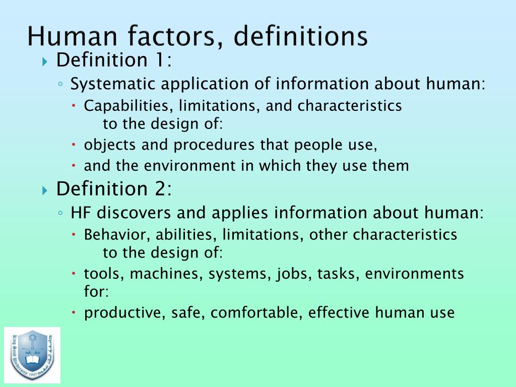 PPT - King Saud University College of Engineering IE – 442: “Human ...