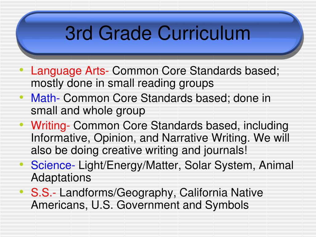 PPT - Welcome to the 3 rd Grade Back to School Night! PowerPoint ...