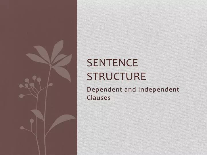 PPT - Sentence Structure PowerPoint Presentation, free download - ID ...