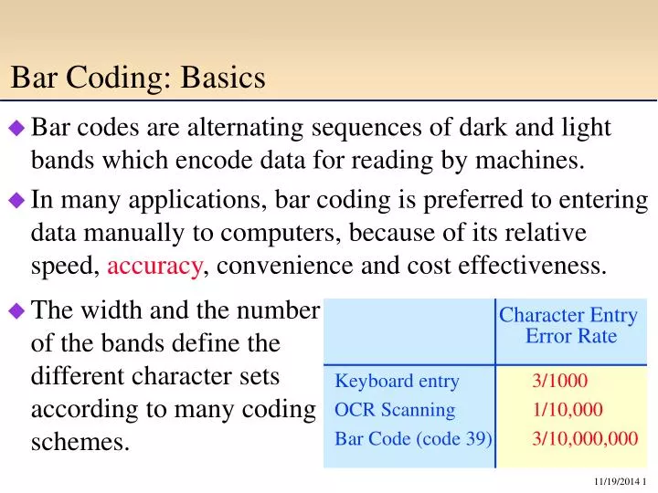 PPT - Bar Coding: Basics PowerPoint Presentation, free download - ID ...