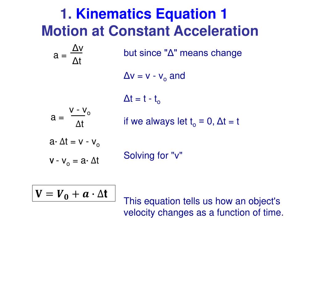 Ppt Unit 3 Kinematics Equations Powerpoint Presentation Free
