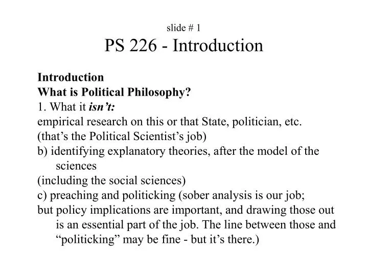 PPT - slide # 1 PS 226 - Introduction PowerPoint Presentation, free ...