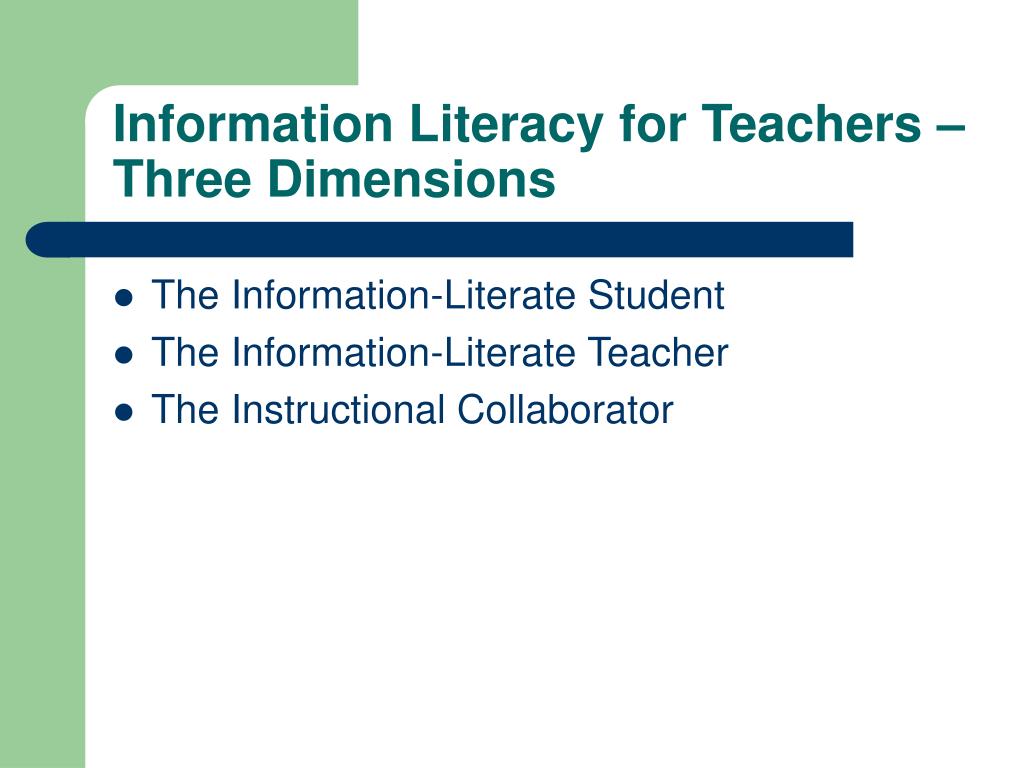 PPT - Enhancing Information Literacy for Educators PowerPoint ...