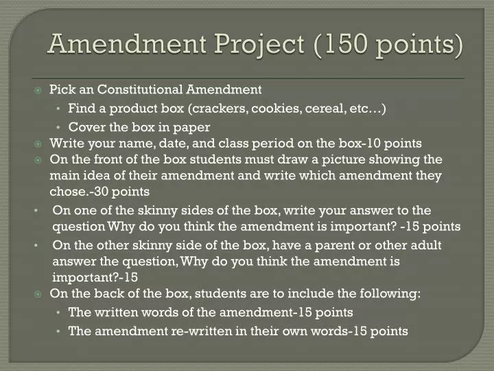 PPT - Amendment Project (150 points) PowerPoint Presentation, free ...