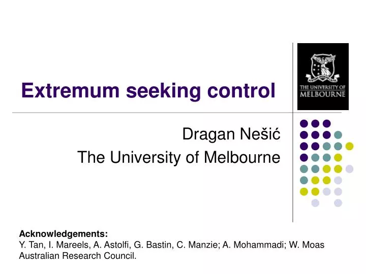 PPT - Extremum seeking control PowerPoint Presentation, free download ...