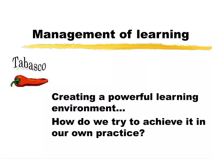 PPT - Management of learning PowerPoint Presentation, free download ...