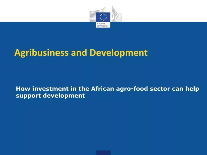 PPT - Agribusiness and Development PowerPoint Presentation, free ...
