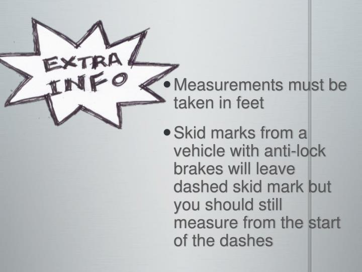 PPT - Skid Marks and Accident Reconstruction – The Skid Mark Equation ...