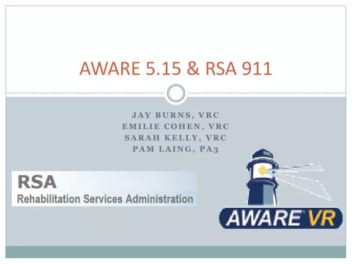 PPT - AWARE 5.15 & RSA 911 PowerPoint Presentation, free download - ID ...