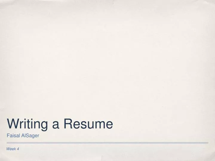 PPT - Writing a Resume PowerPoint Presentation, free download - ID:6863791