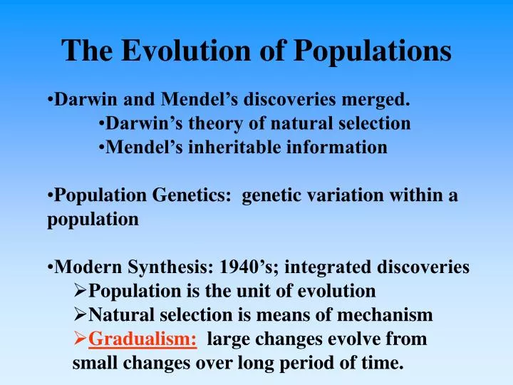 PPT - The Evolution of Populations PowerPoint Presentation, free ...