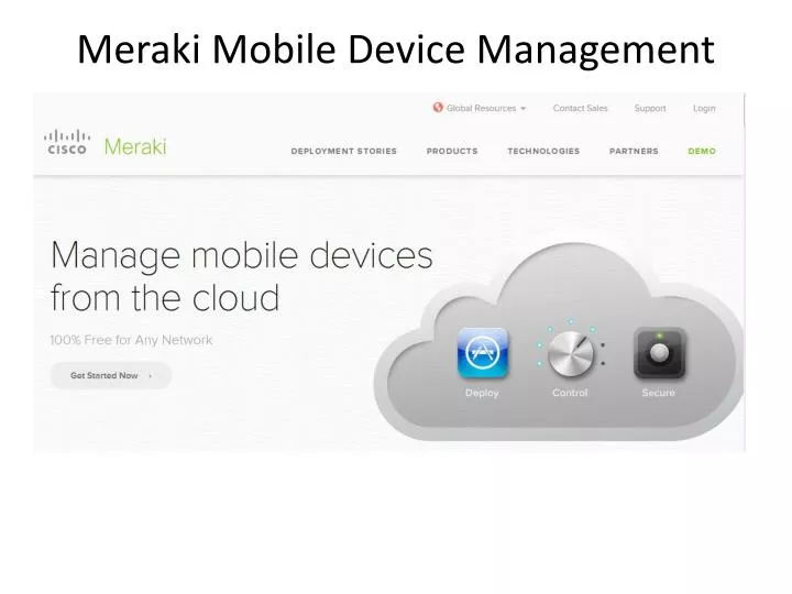 PPT - Meraki Mobile Device Management PowerPoint Presentation, free ...