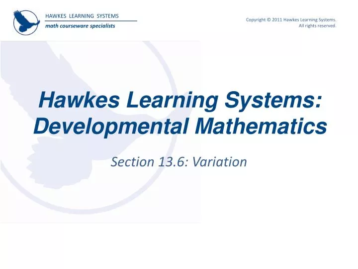 PPT - Hawkes Learning Systems: Developmental Mathematics PowerPoint ...