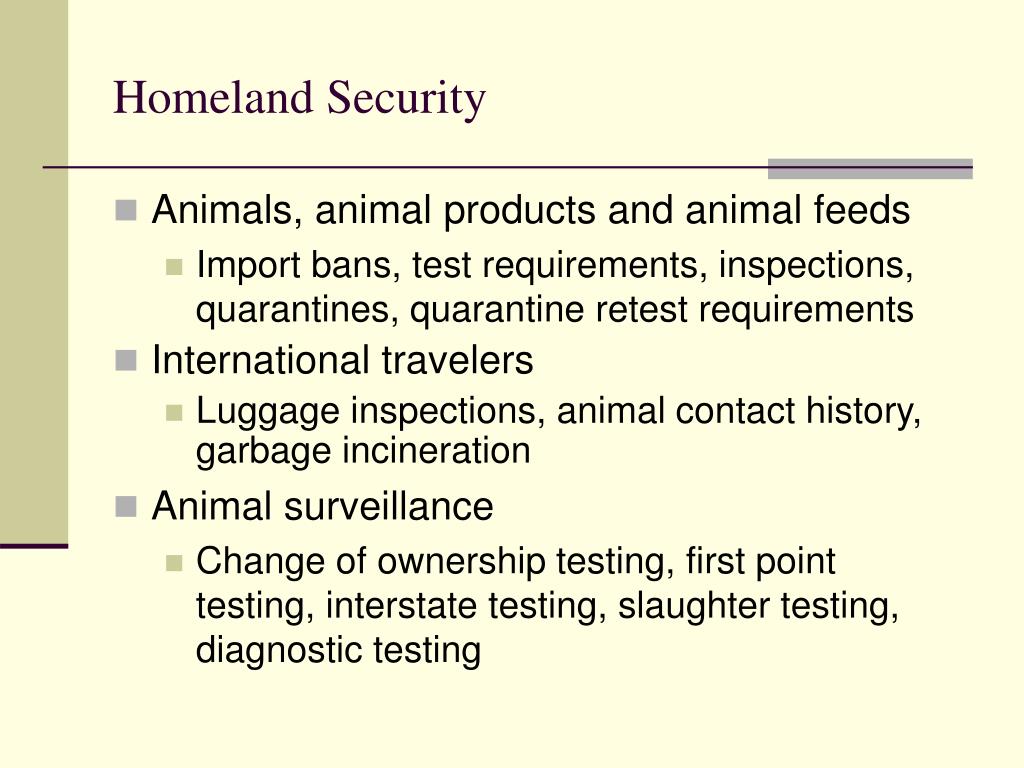 PPT - Biosecurity Measures against Foreign and Emerging Animal Diseases ...