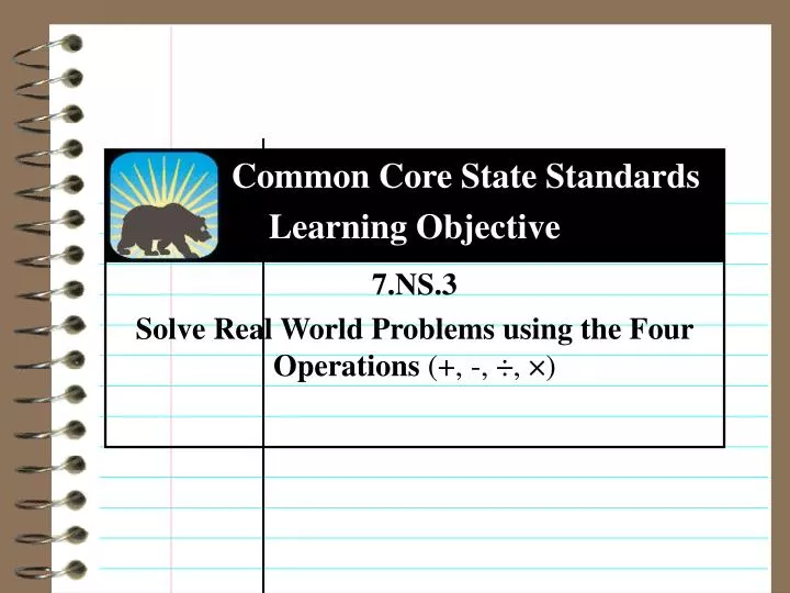 PPT - 7.NS.3 Solve Real World Problems using the Four Operations ...