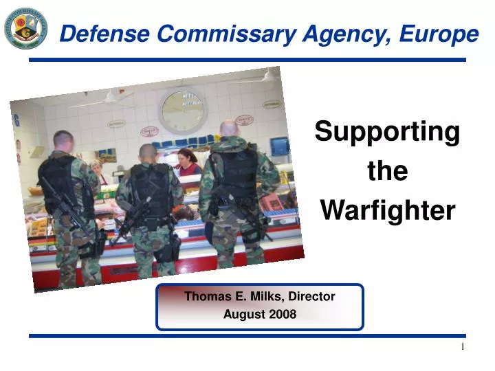 PPT - Supporting the Warfighter PowerPoint Presentation, free download ...