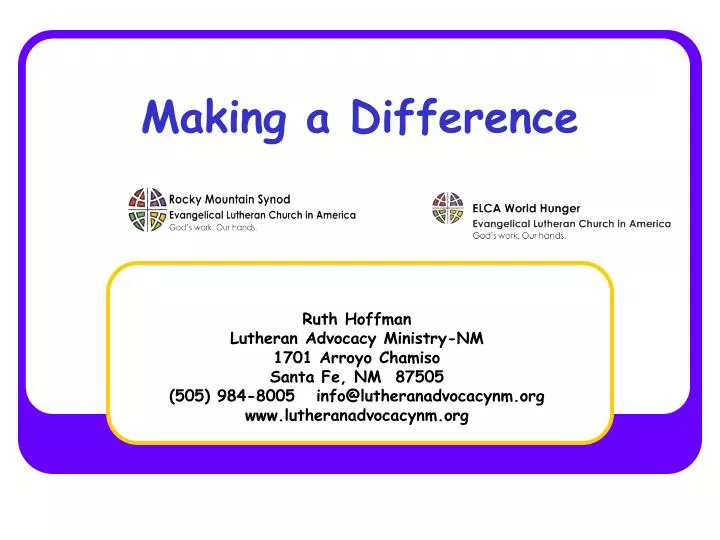 PPT - Making a Difference PowerPoint Presentation, free download - ID ...