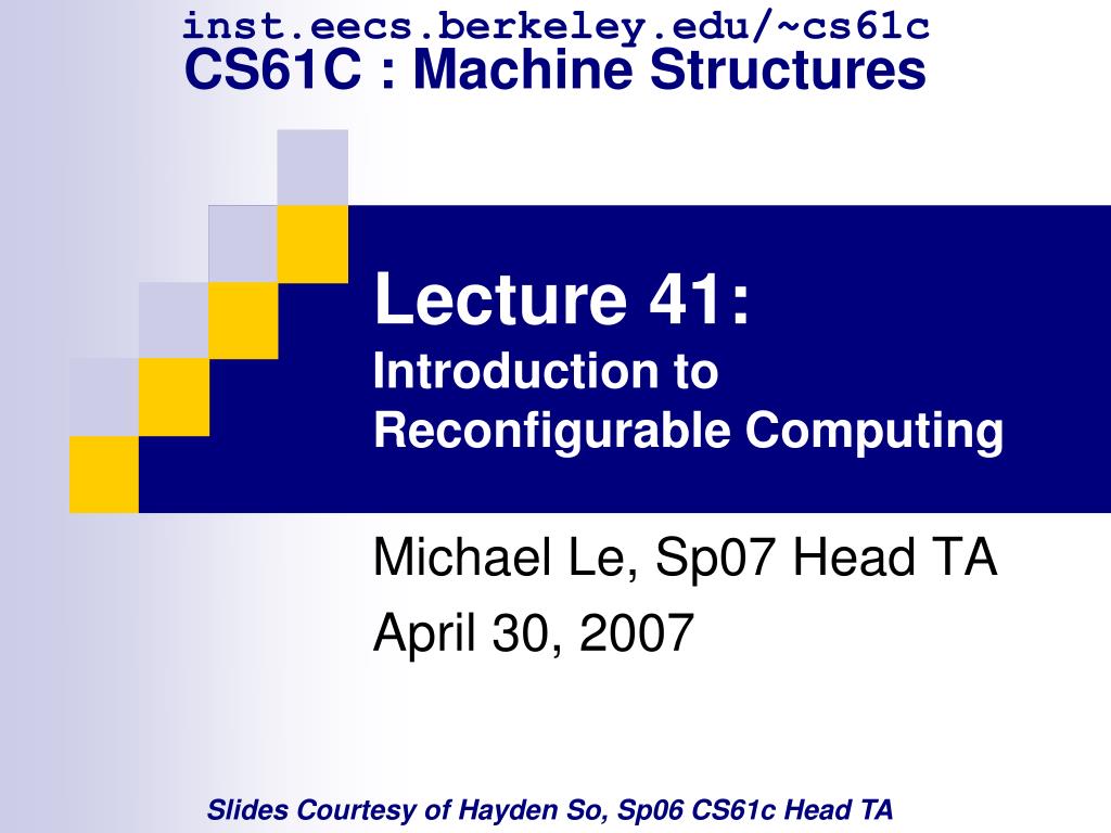 Ppt Lecture 41 Introduction To Reconfigurable Computing Powerpoint Presentation Id6867749 5314