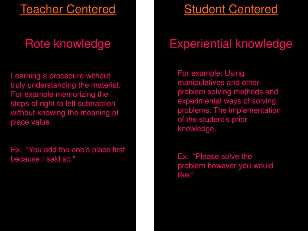 PPT - Student Centered vs. Teacher Centered PowerPoint Presentation ... PPT - Student Centered vs. Teacher Centered PowerPoint Presentation ...