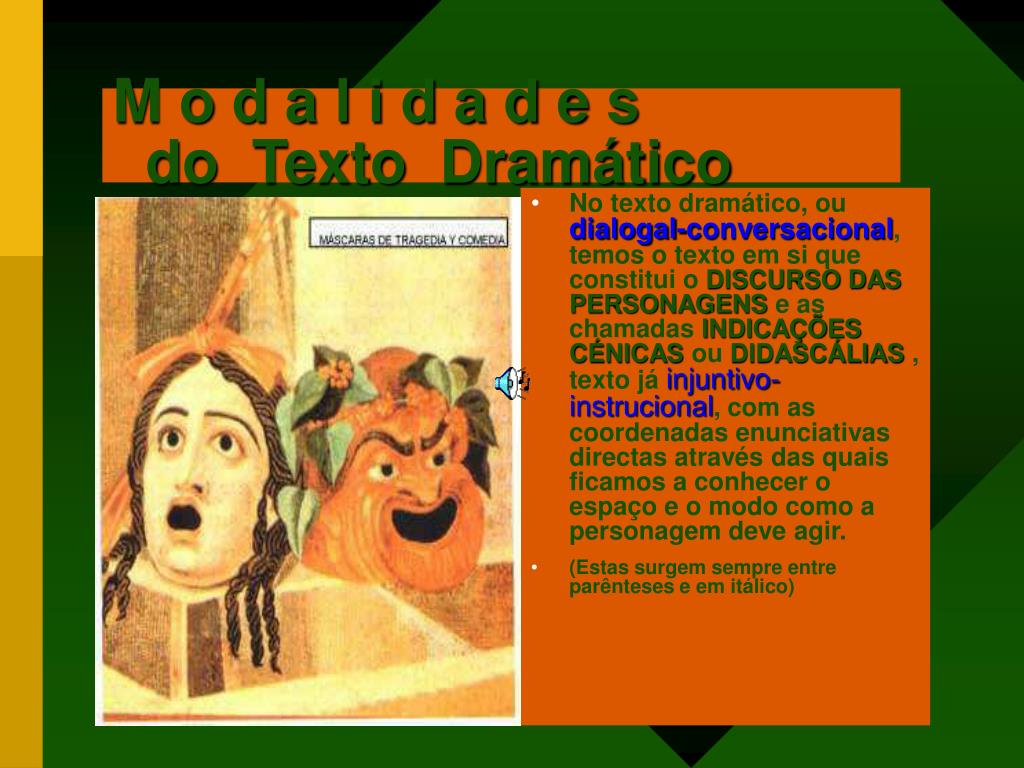 PPT - O Texto Dramático A Representação Teatral PowerPoint Presentation ...