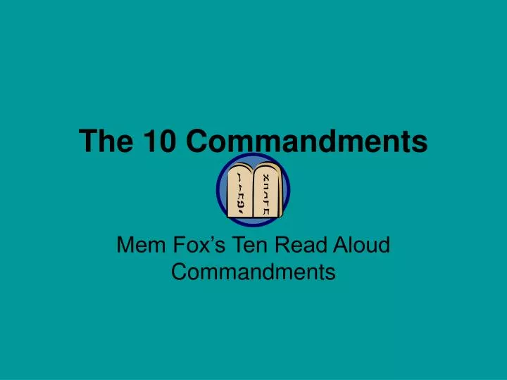 PPT - The 10 Commandments PowerPoint Presentation, free download - ID ...