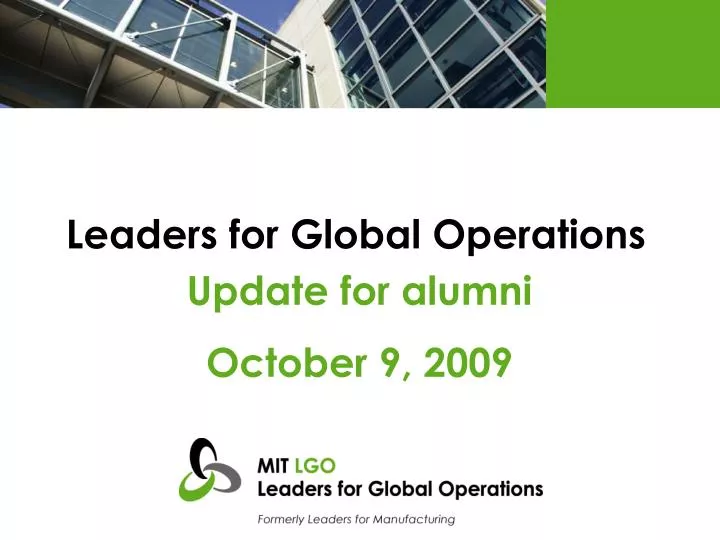 PPT - Leaders for Global Operations PowerPoint Presentation, free ...