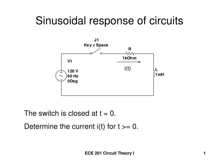 PPT - Sinusoidal response of circuits PowerPoint Presentation, free ...