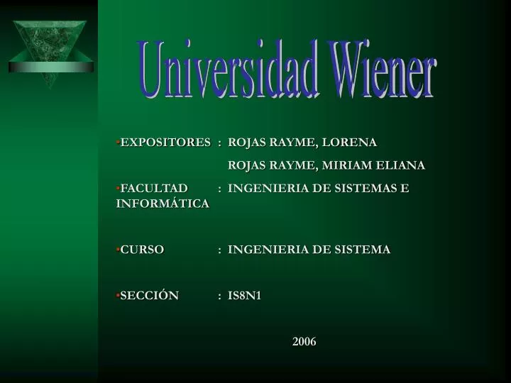 PPT - Universidad Wiener PowerPoint Presentation, free download - ID ...