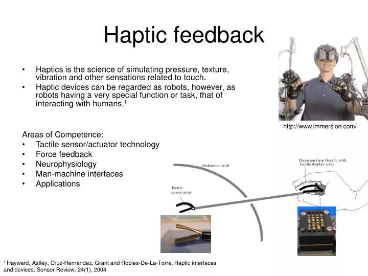 PPT - Haptic feedback PowerPoint Presentation, free download - ID:6872255