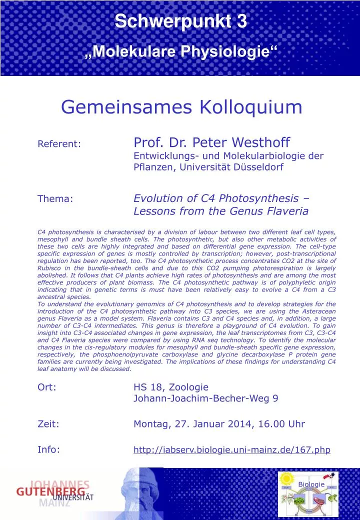 PPT - Gemeinsames Kolloquium PowerPoint Presentation, free download ...