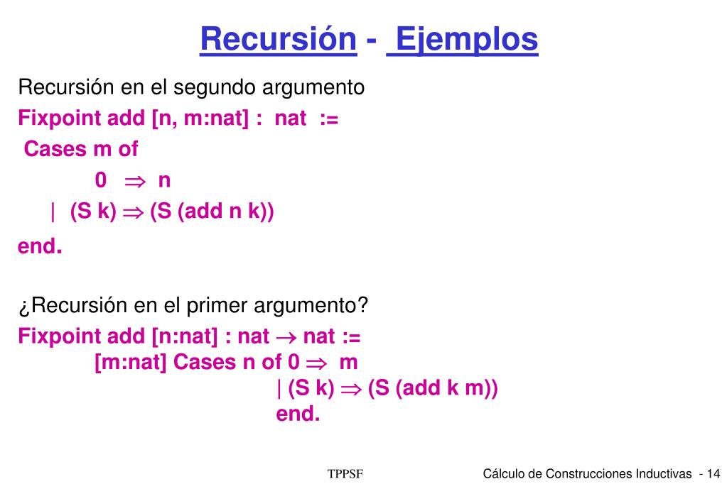 PPT - 5. C álculo de Construcciones Inductivas Parte I: Inducción y ...