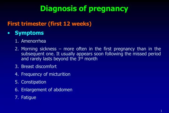 Ppt Diagnosis Of Pregnancy Powerpoint Presentation Free Download