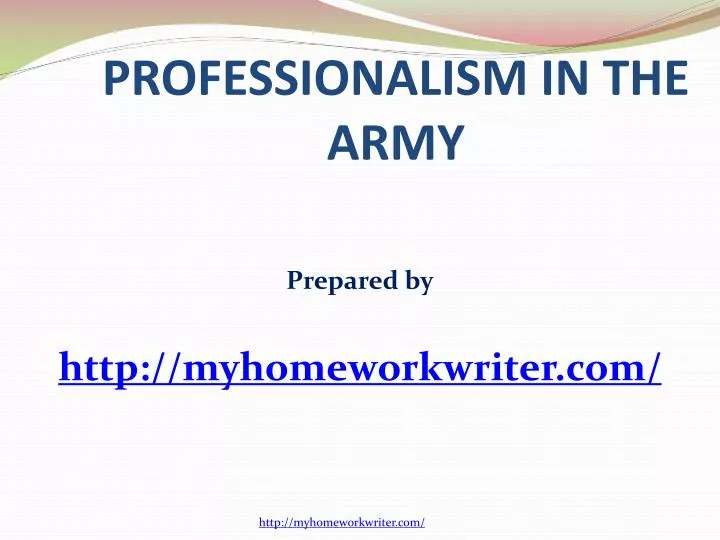 PPT - Professionalism in the Army PowerPoint Presentation, free ...