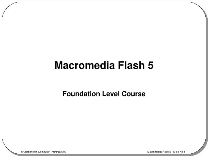 PPT - Macromedia Flash 5 PowerPoint Presentation, free download - ID ...