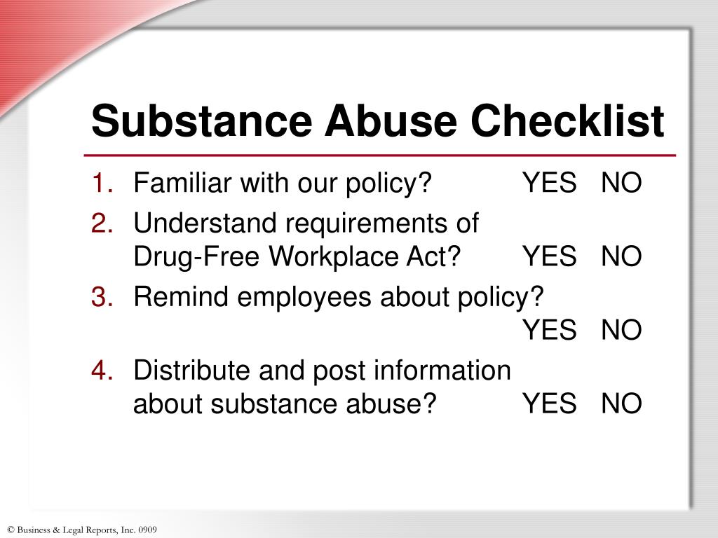 PPT - Substance Abuse In the Workplace PowerPoint Presentation, free ...
