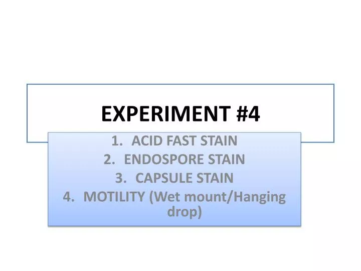 PPT - EXPERIMENT #4 PowerPoint Presentation, free download - ID:6876464